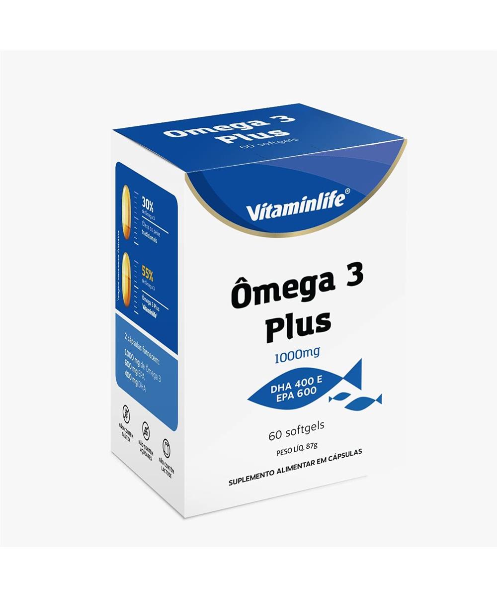 Ômega 3 Plus 1000mg (meg-3) Vitaminlife 60 Cápsulas - Carrefour