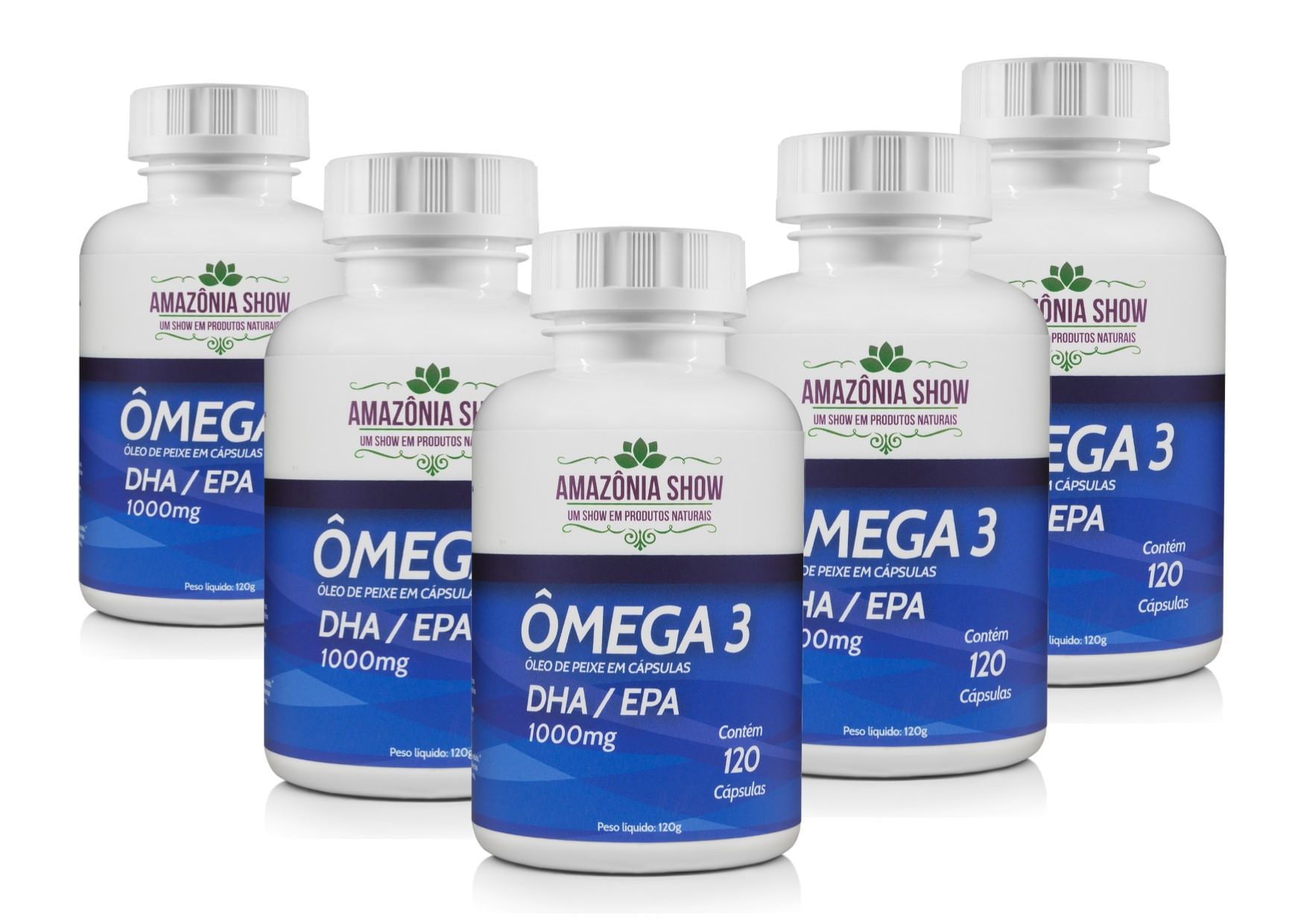 Omega 3 120 Capsulas 1000mg Combo Com 5 Frascos - Carrefour