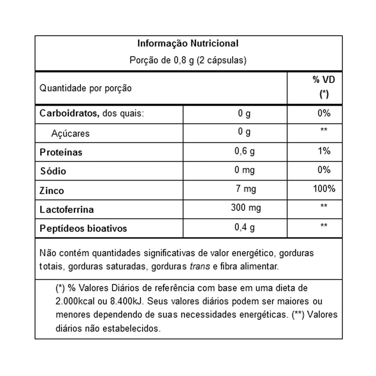 Colosfort Lactoferrin Plus - 30 Cápsulas - Vitafor - Carrefour
