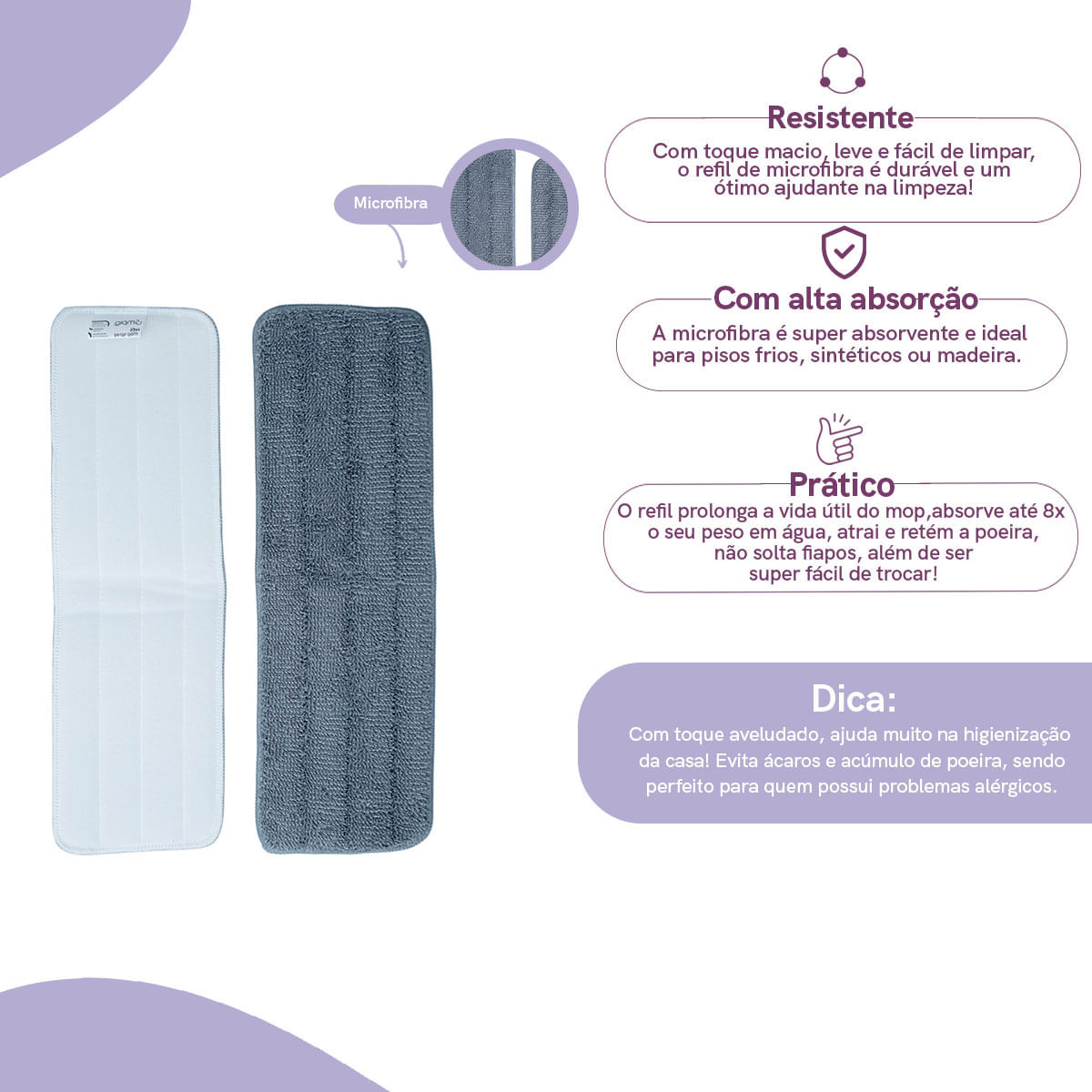 Kit Com 2 Microfibras Para Mop Spray - Simplo - Carrefour