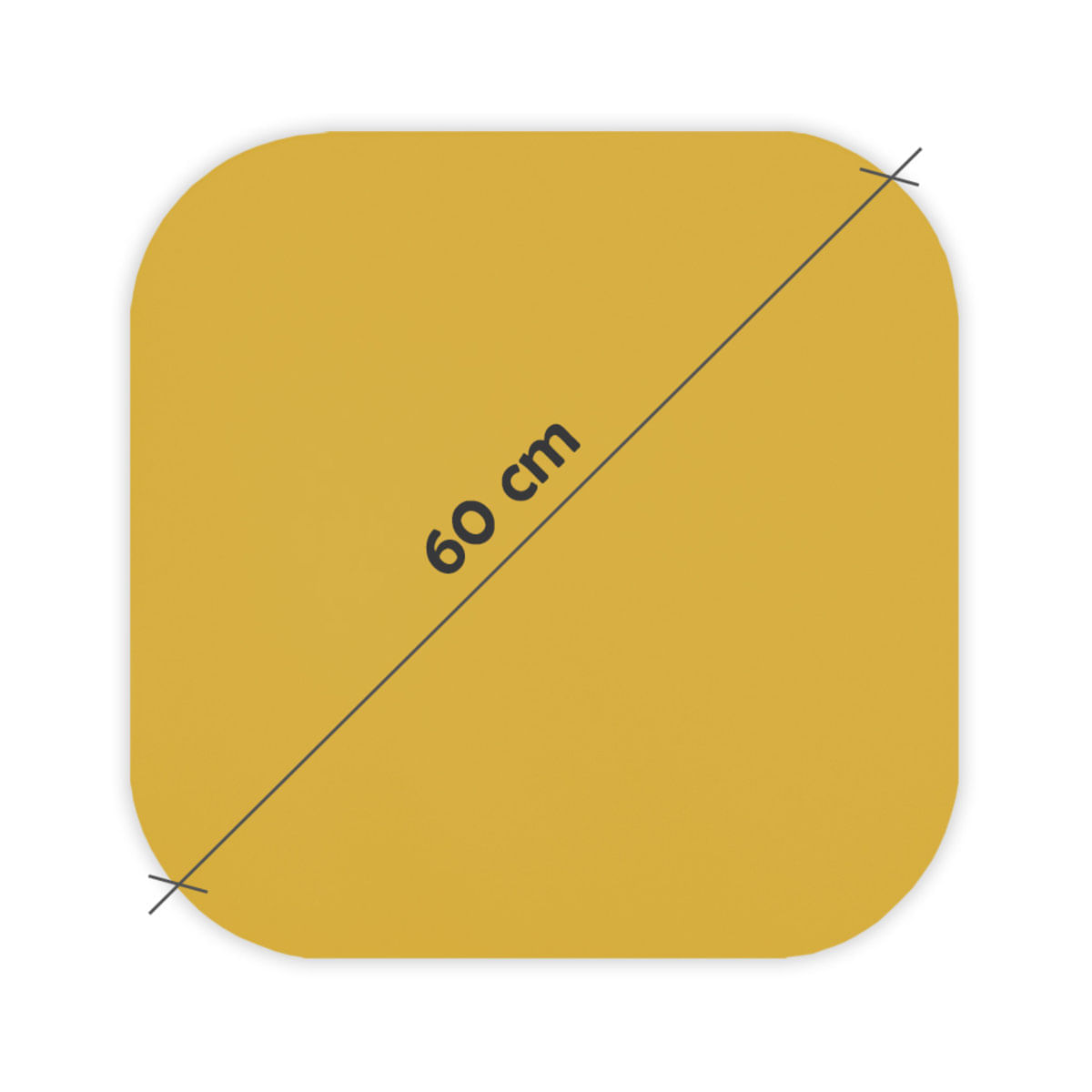 Prato Giratório Tampo Tábua para Mesa 60 cm - Amarelo Laca - Carrefour