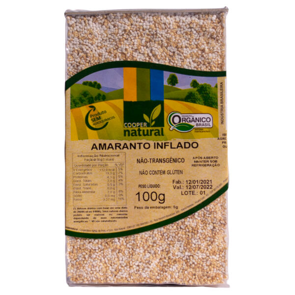 Kit 3x: Amaranto Inflado (pipoquinha) Orgânico Cooper 100g - Carrefour